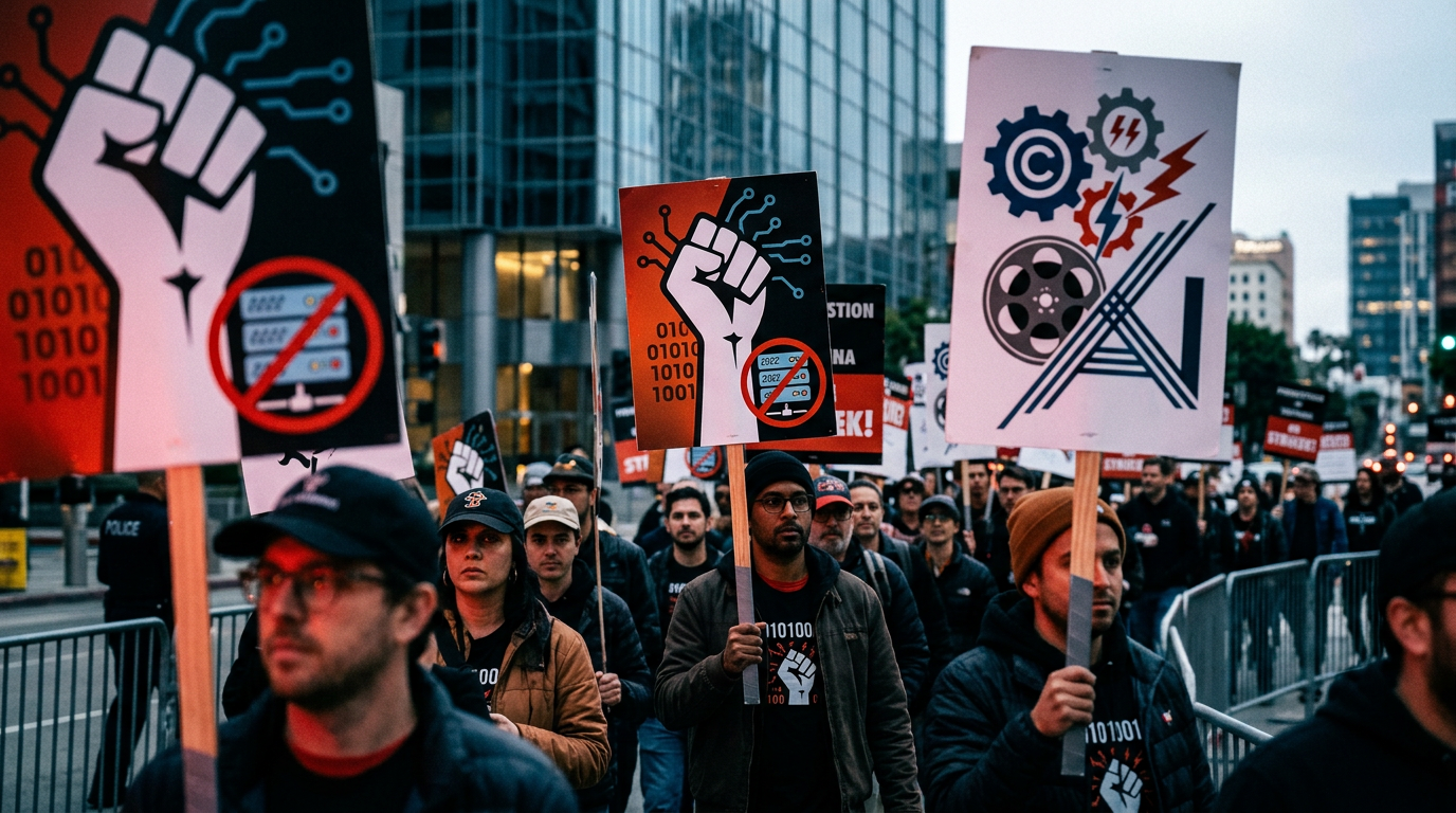 Hollywood Writers' Guild Threatens New Strike Over AI Usage | EzeeMedia