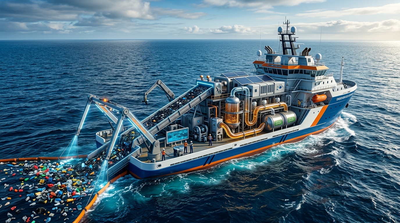 New Ocean Cleanup Tech Converts Plastic Waste to Biofuel Directly at ...